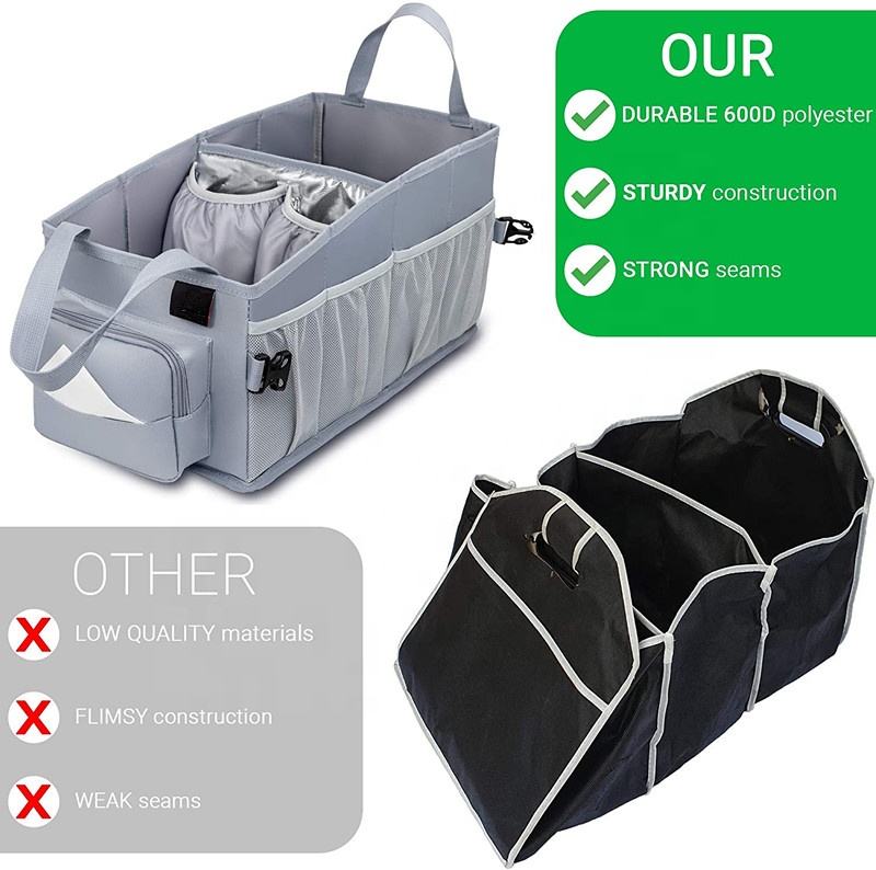 Foldable Car Trunk Organizer Tote Car Organizer Front Back Seat Car ...